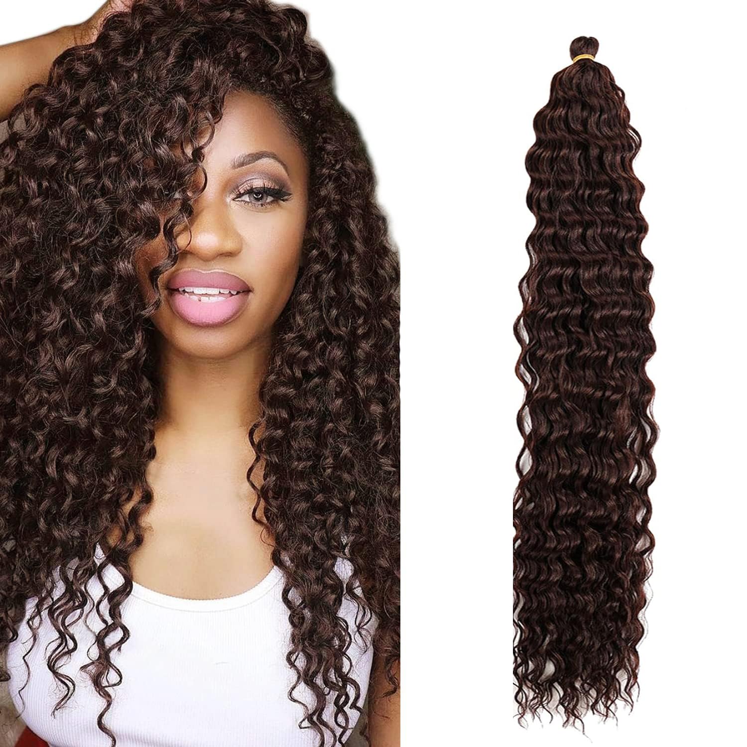 RuiFei 30 Inch Deep Wave Crochet Hair Extensions Ocean Wave Crochet ...