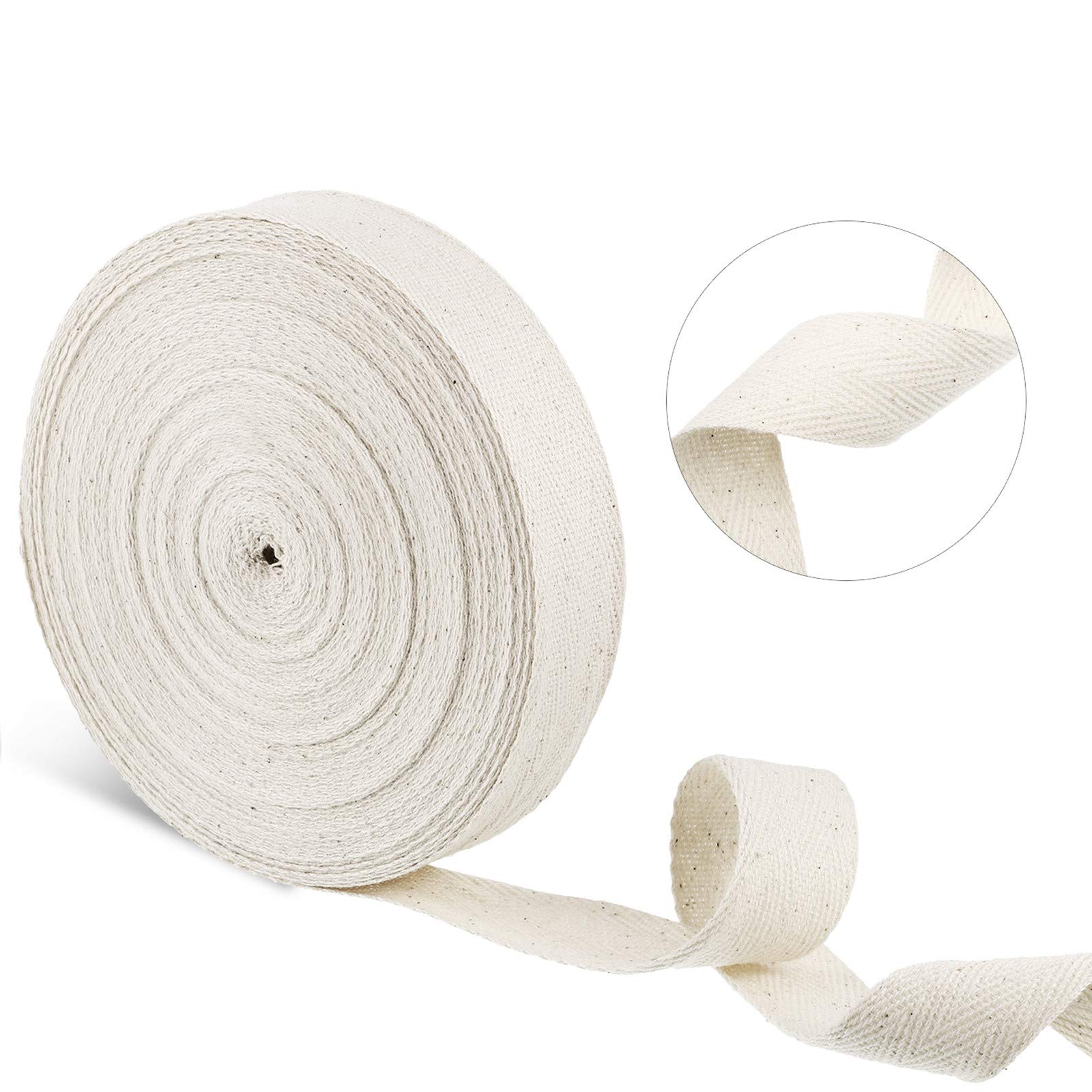 Amazon.com: Twill Tape Ribbon Soft Natural Twill Tape Herringbone ...