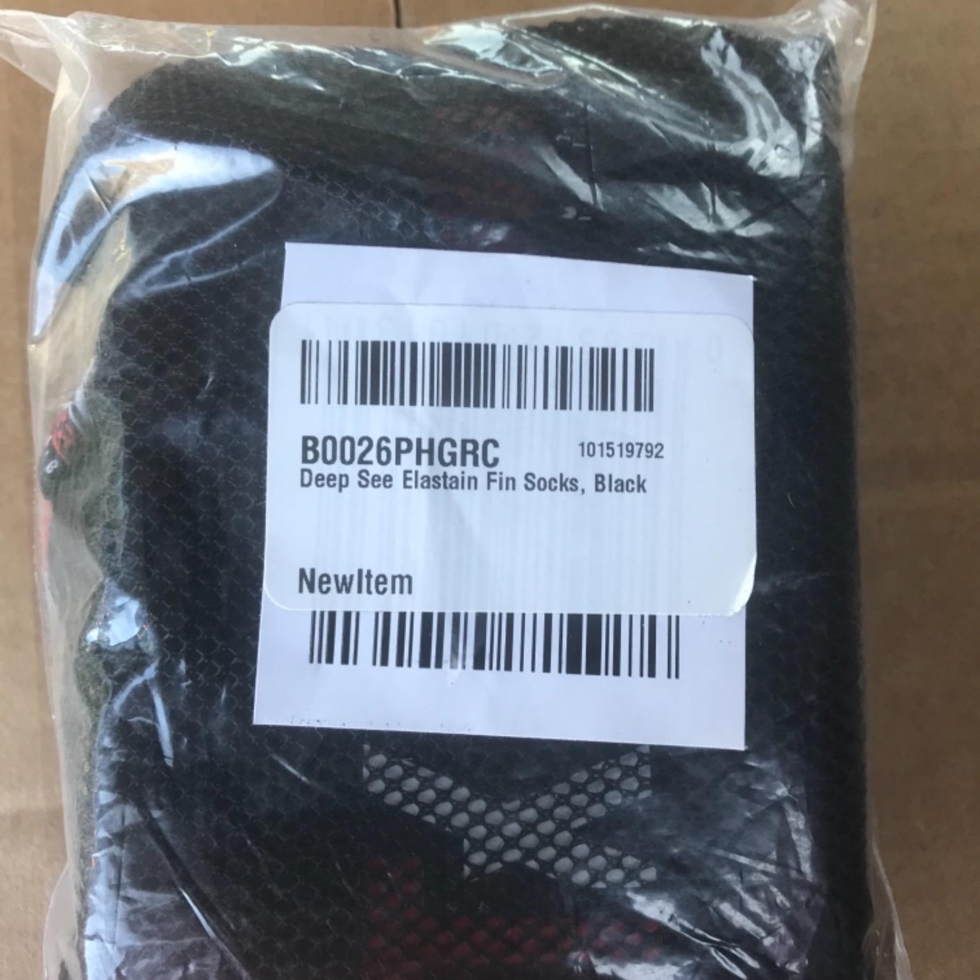 Amazon.com : Deep See Elastain Fin Socks, Black : Diving Swim Fins ...