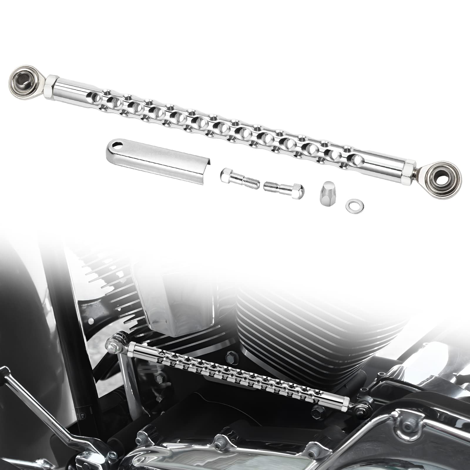 Snapklik.com : Chrome Shift Linkage Gear Shifter Linkage Compatible For ...