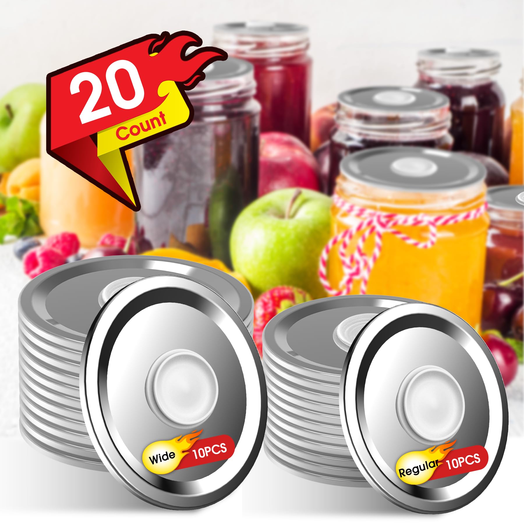 Amazon.com: OidoZac Mason Jar Lids, 2024 Latest Patent Easy Cover Lids ...
