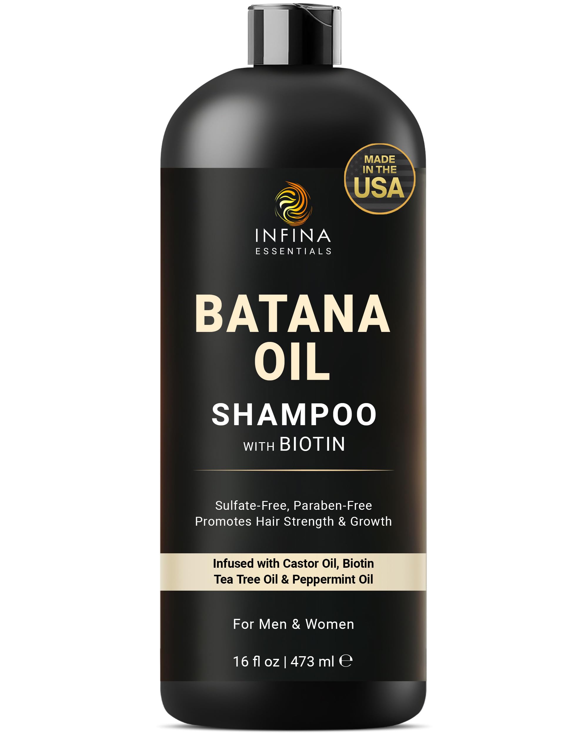 Amazon.com : INFINA ESSENTIALS Batana Oil Shampoo with Biotin & Tea ...