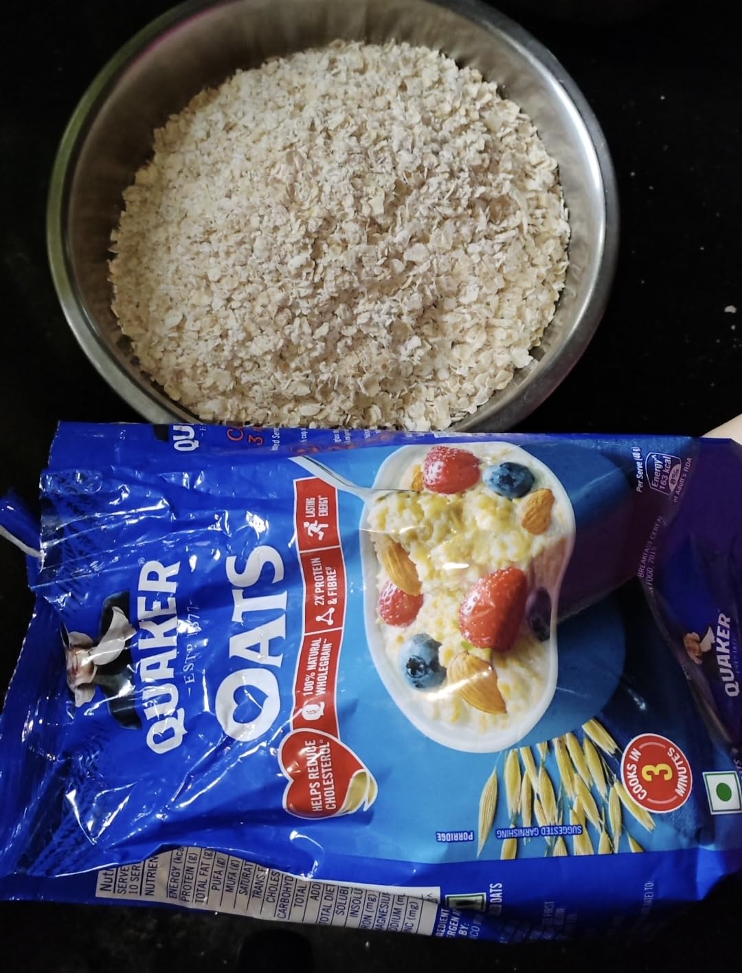 Quaker Oats 400g, Oats Natural Wholegrain : Amazon.in: Grocery ...