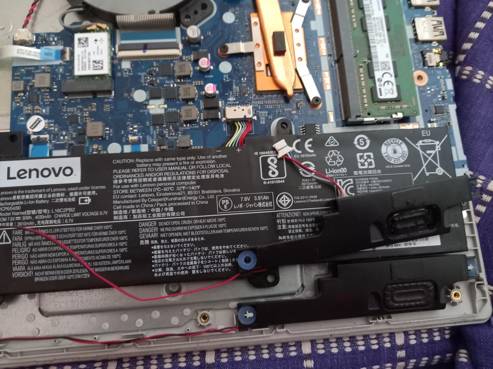 Wefly Laptop Internal Speaker Compatible for Lenovo IdeaPad 320-15AST ...