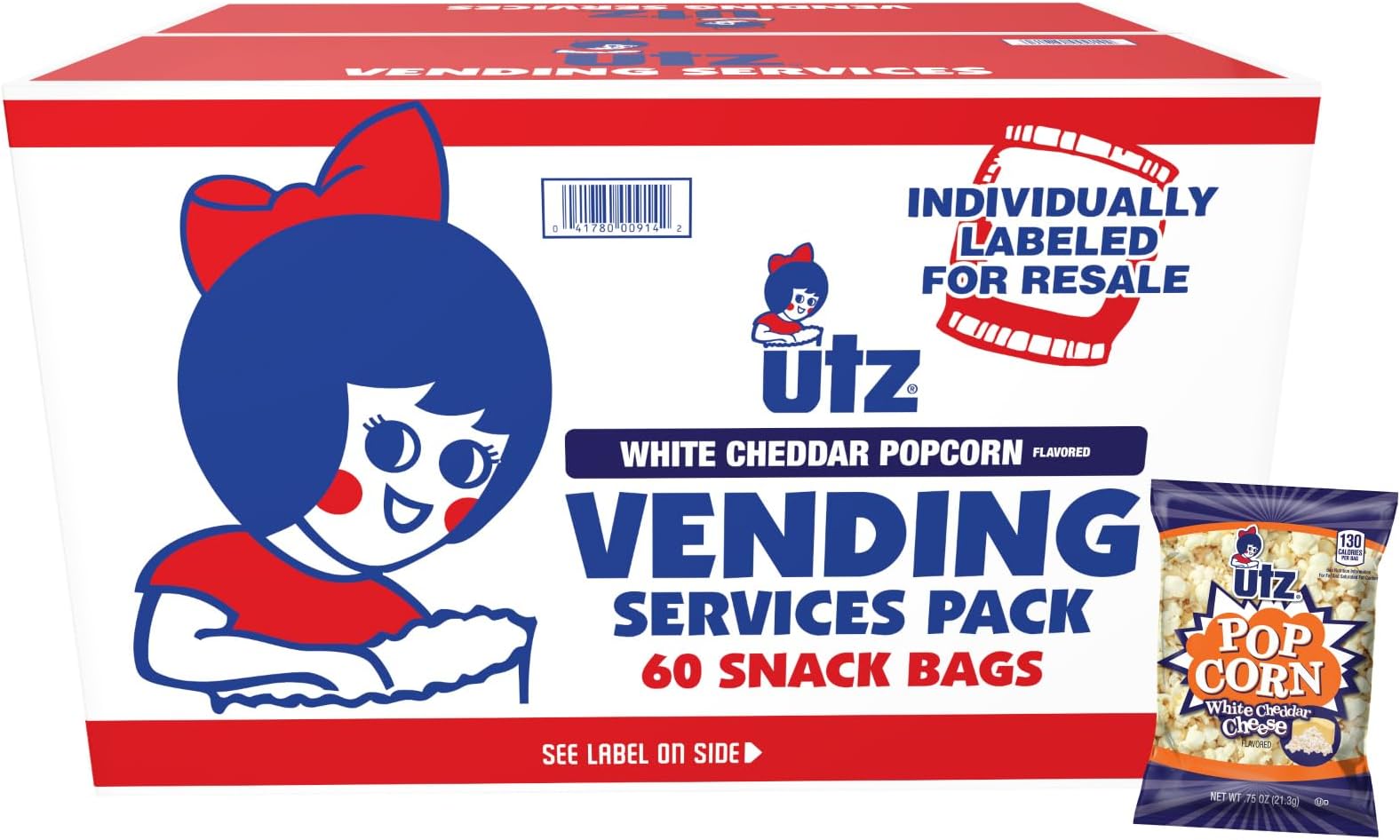 Amazon.com: Utz Butter Popcorn, 14 ct, 2.5 oz. Bags - Naturally ...