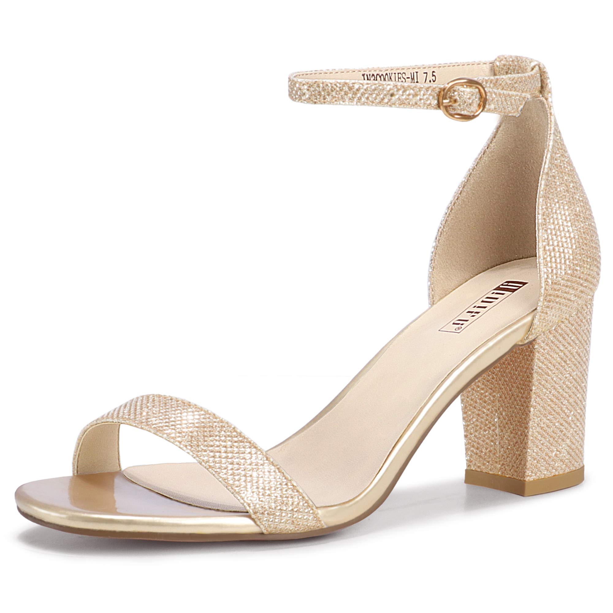 Snapklik.com : IDIFU Cookie-MI Block Heels 3 Inch Sandals Chunky Open ...