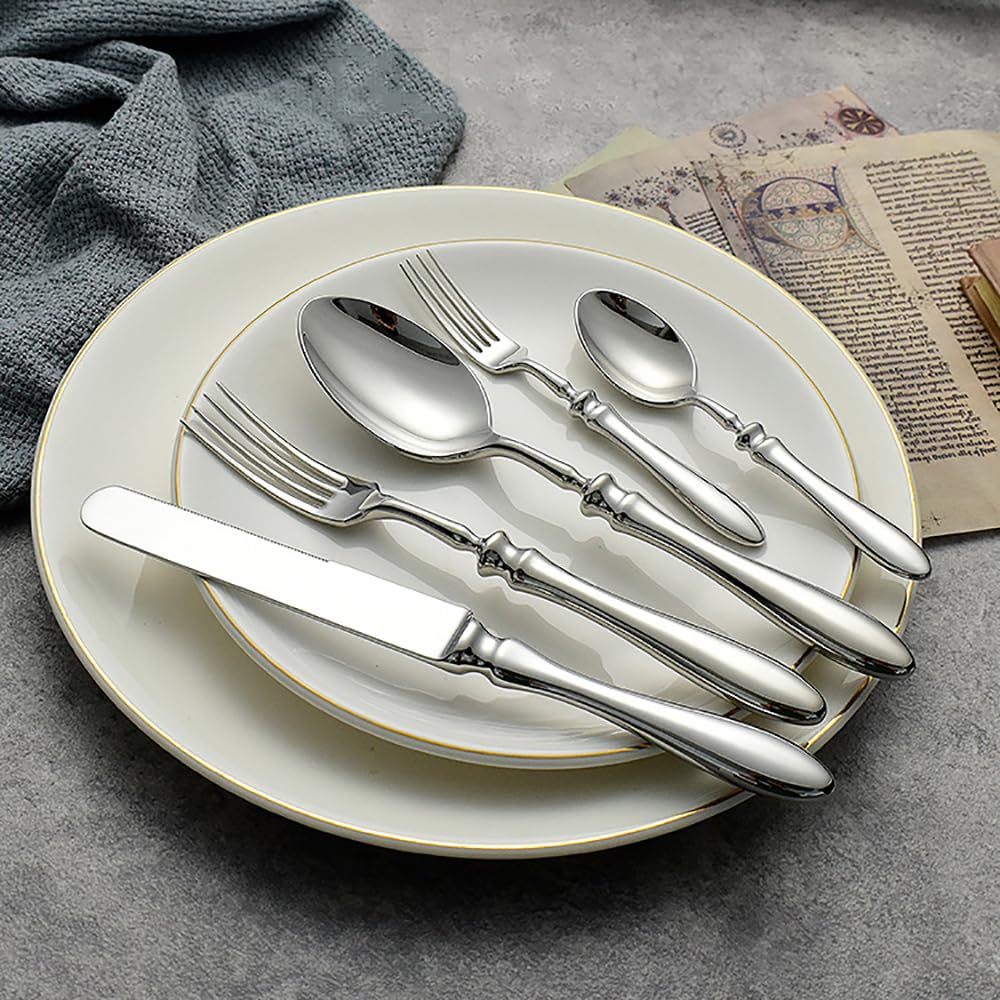Amazon.com | Silverware Set for 8 Luxury Beautifully Ergonomics Handle ...