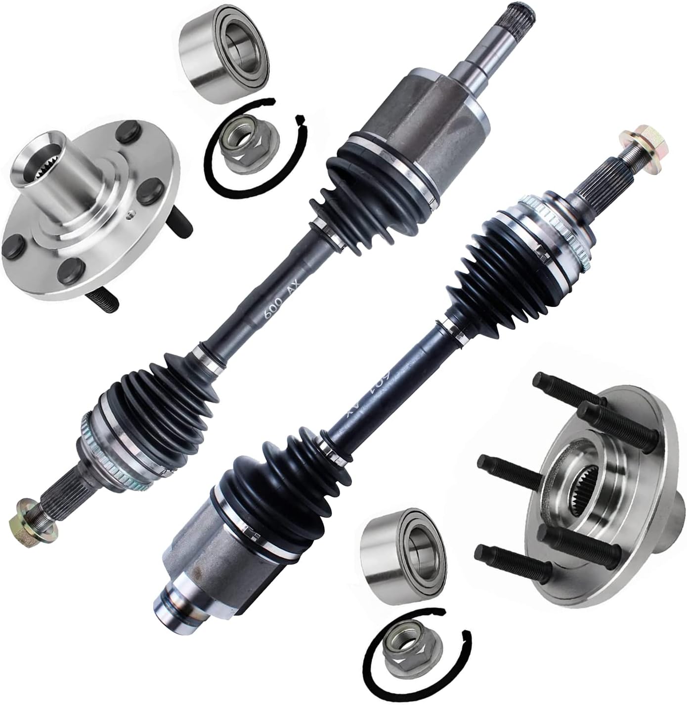 Amazon.com: Detroit Axle - FWD Front 4pc Wheel Bearing Hubs for 07-10 ...