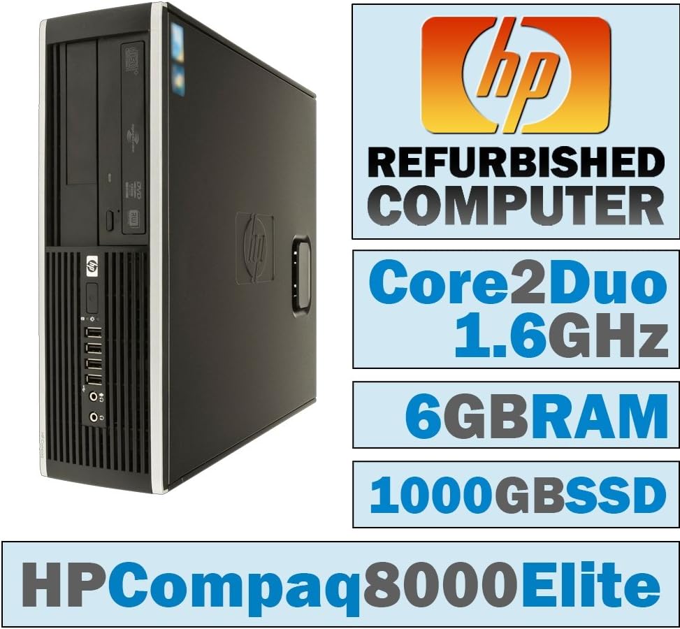 Amazon.com: HP Compaq 8000 Elite SFF/Core 2 Duo E8500 @ 3.17 GHz/6GB ...