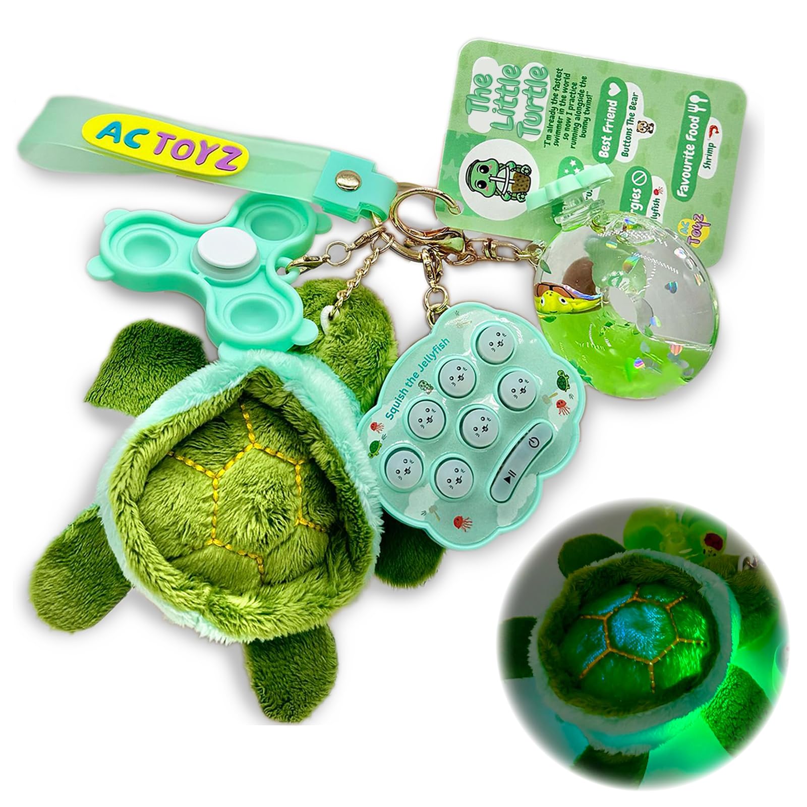 Ac Toyz Comfort Keychain The Little Turtle Led Light Up | Desertcart INDIA