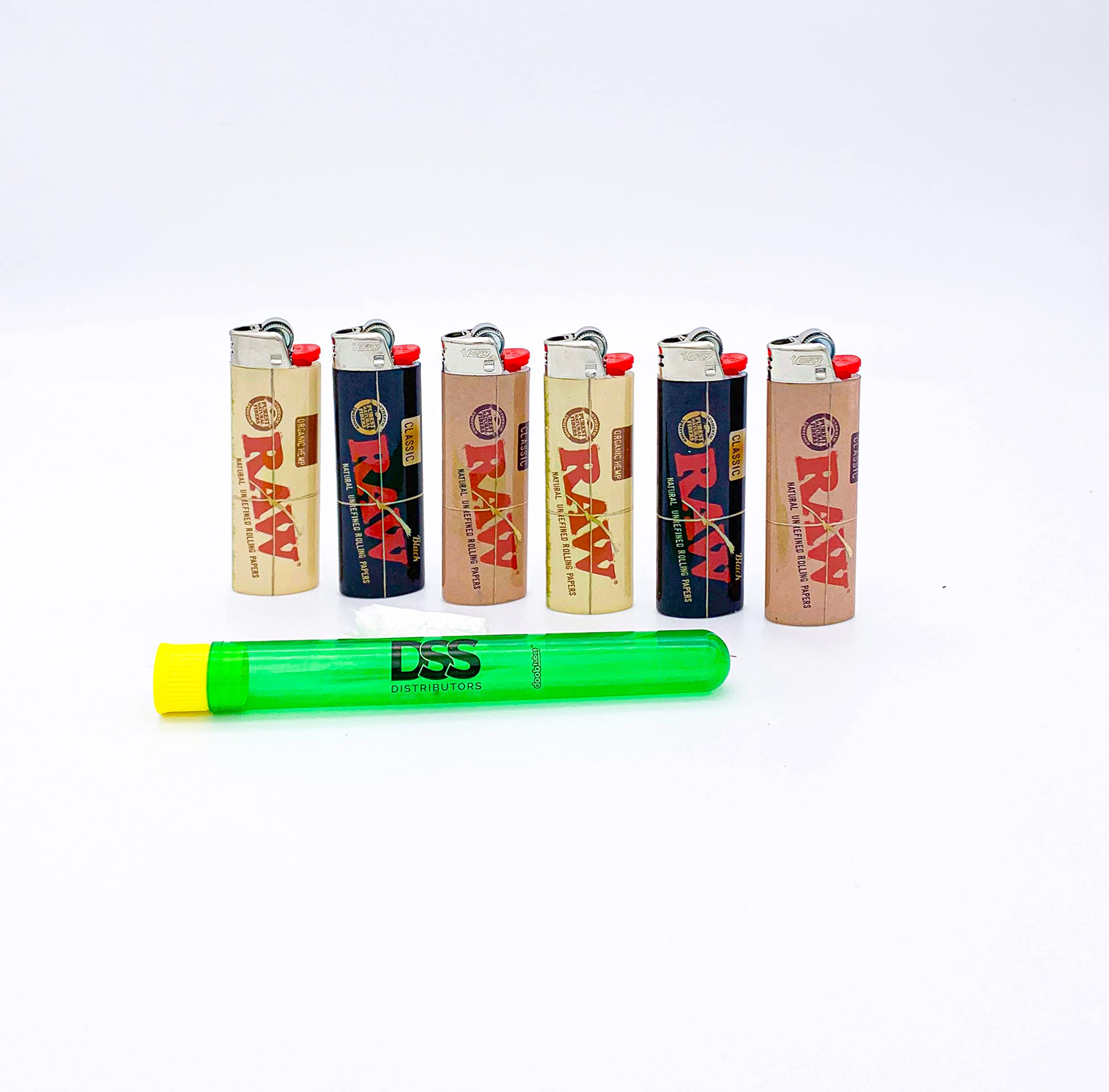 Amazon.com: DSS Tube & RAW BIC Lighter Set (Variety Pack (Two of Each ...