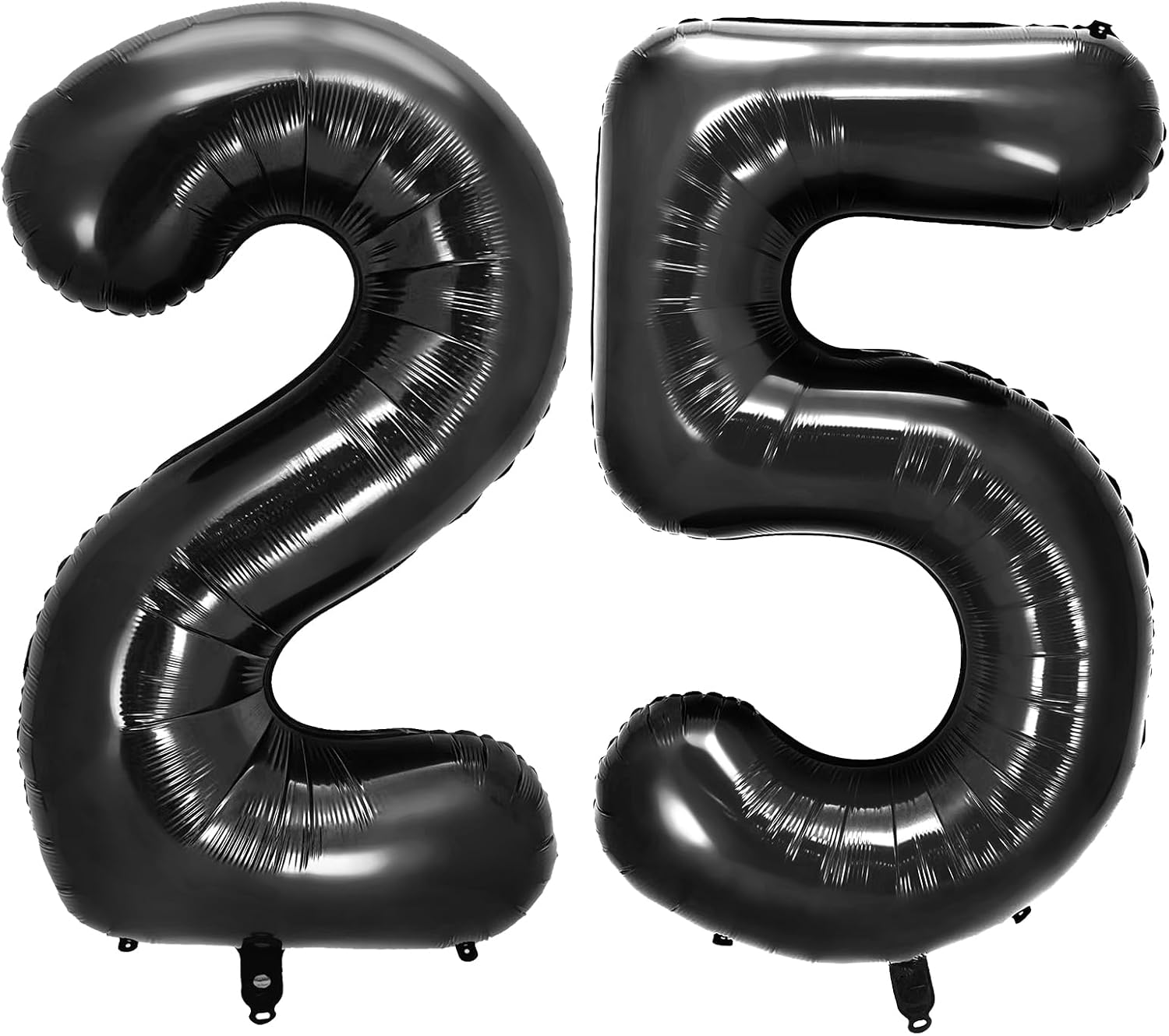 Amazon.com: Black 25 Balloon Number, GINZU 40 Inch | Foil Black 25 ...