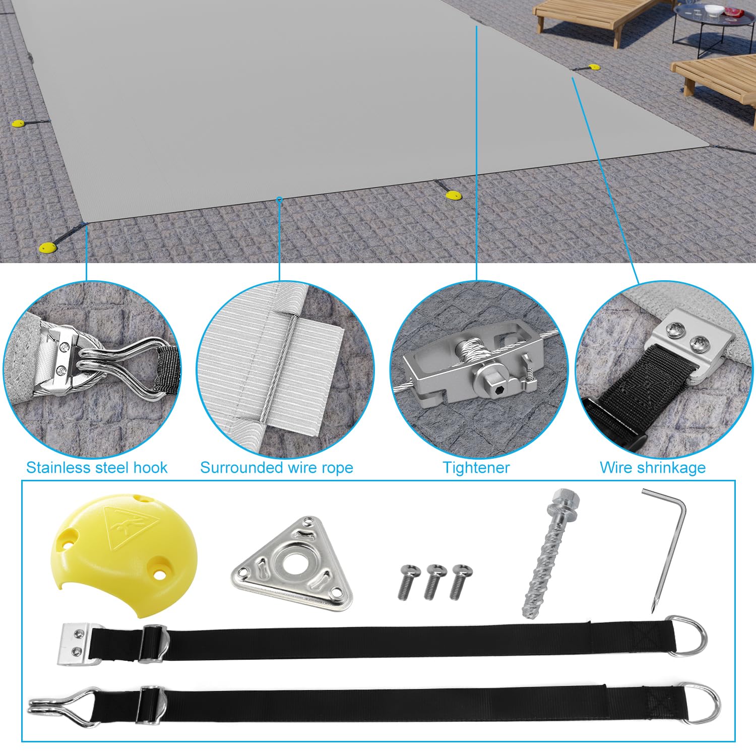 Snapklik.com : PATIO 20x40Ft Pool Covers For Inground Pools, Safety ...