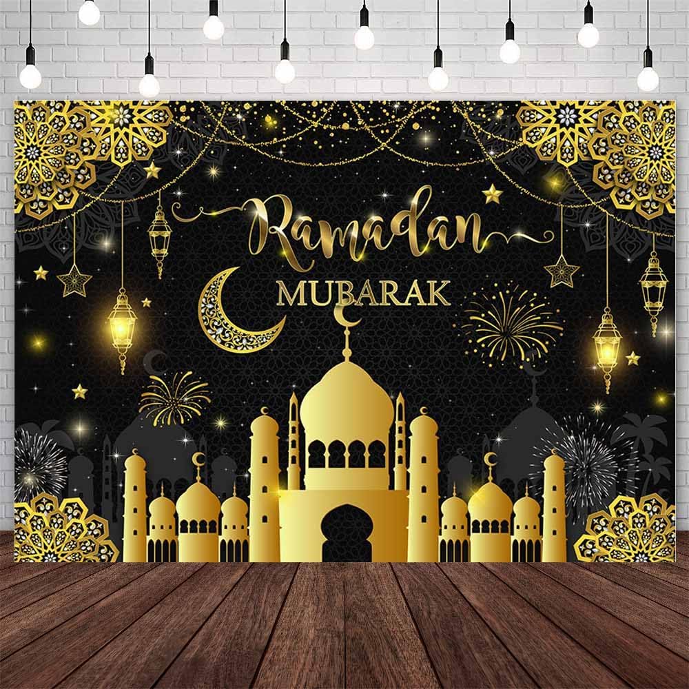 Amazon.com : AIBIIN 7x5ft Ramadan Mubarak Backdrop Muslim Ramadan ...