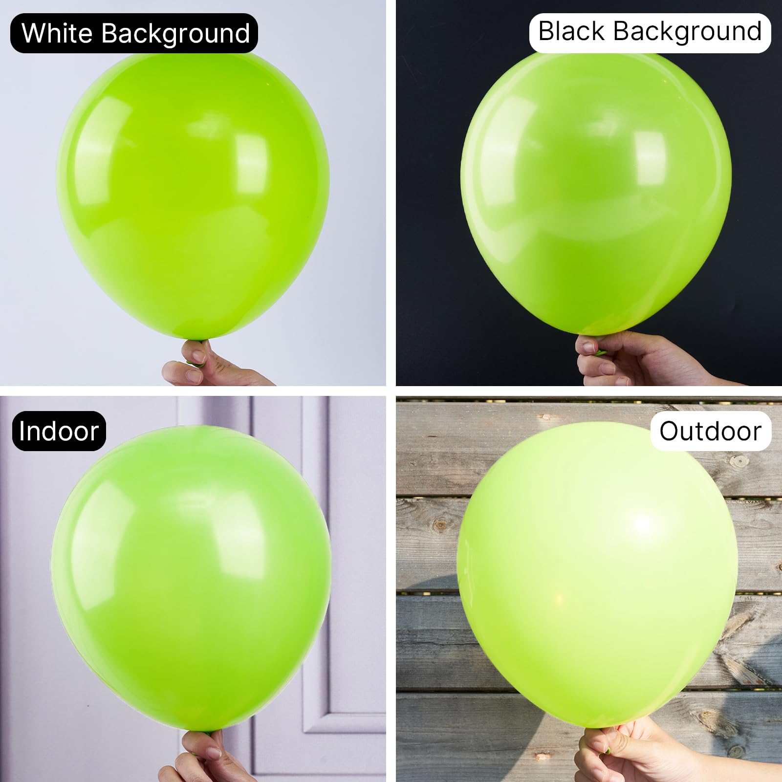 Snapklik.com : Lime Green Balloons, 120 Pcs Lime Balloons Different ...