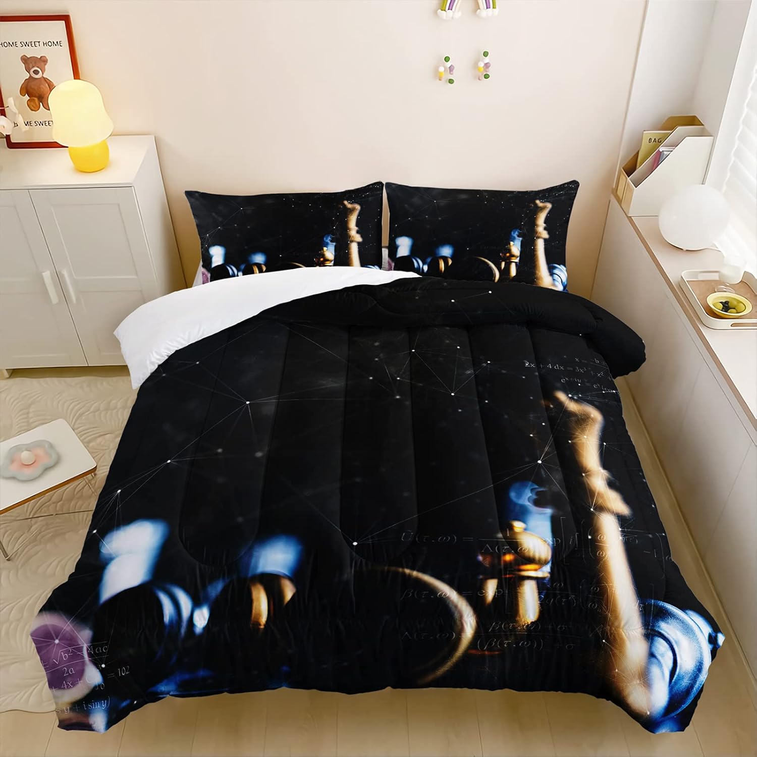 Amazon.com: MOOQO Board Game Comforter Set International Chess Bedding ...