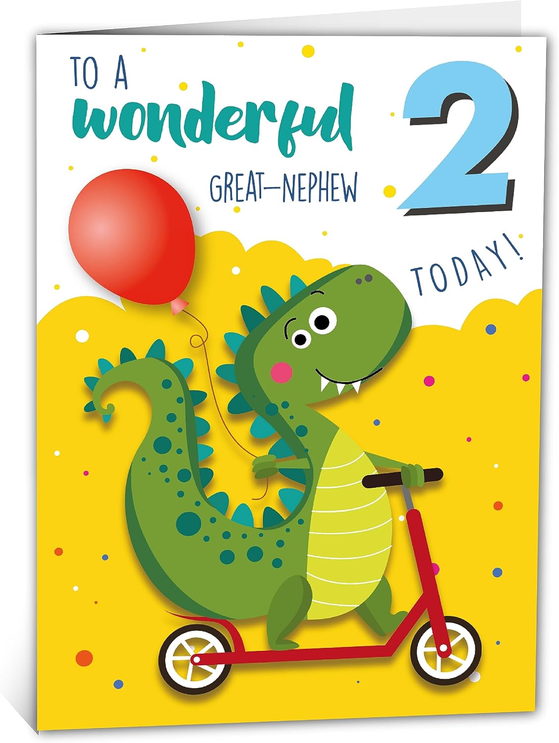 Age 2 Great Nephew Birthday Card | Great Nephew 2nd Birthday Card with ...