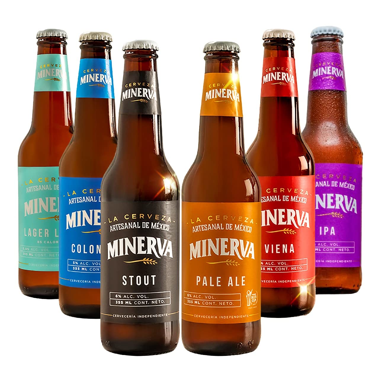 Six Pack Cerveza Artesanal Minerva Surtido 355ml C/u : Amazon.com.mx ...