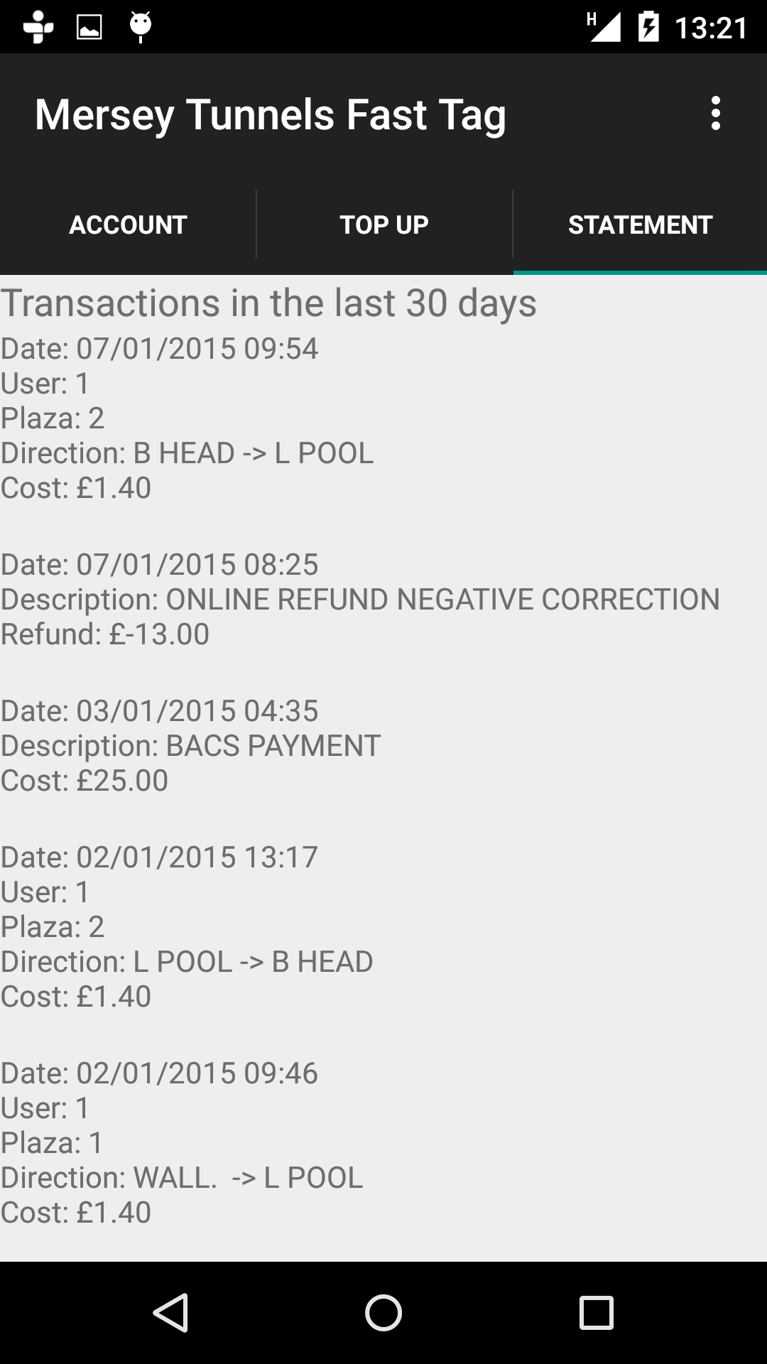 Mersey Tunnels Fast Tag - App on the Amazon Appstore