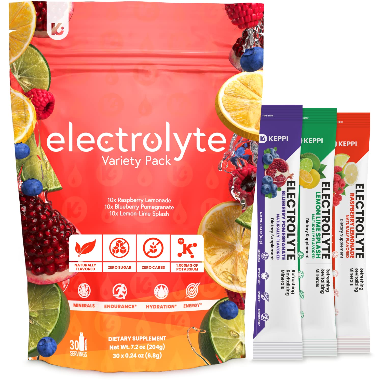Buy KEPPI Electrolytes Hydration Packets 30 Serves | Sugar Free ...