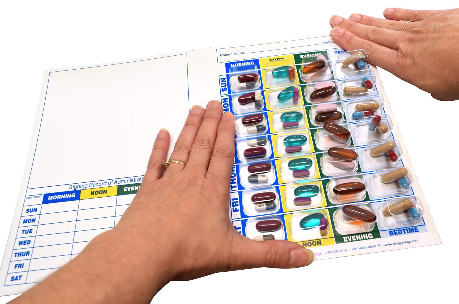 Buy 4 Times a Day Weekly XL Cold Seal Medication Blister Pack System ...