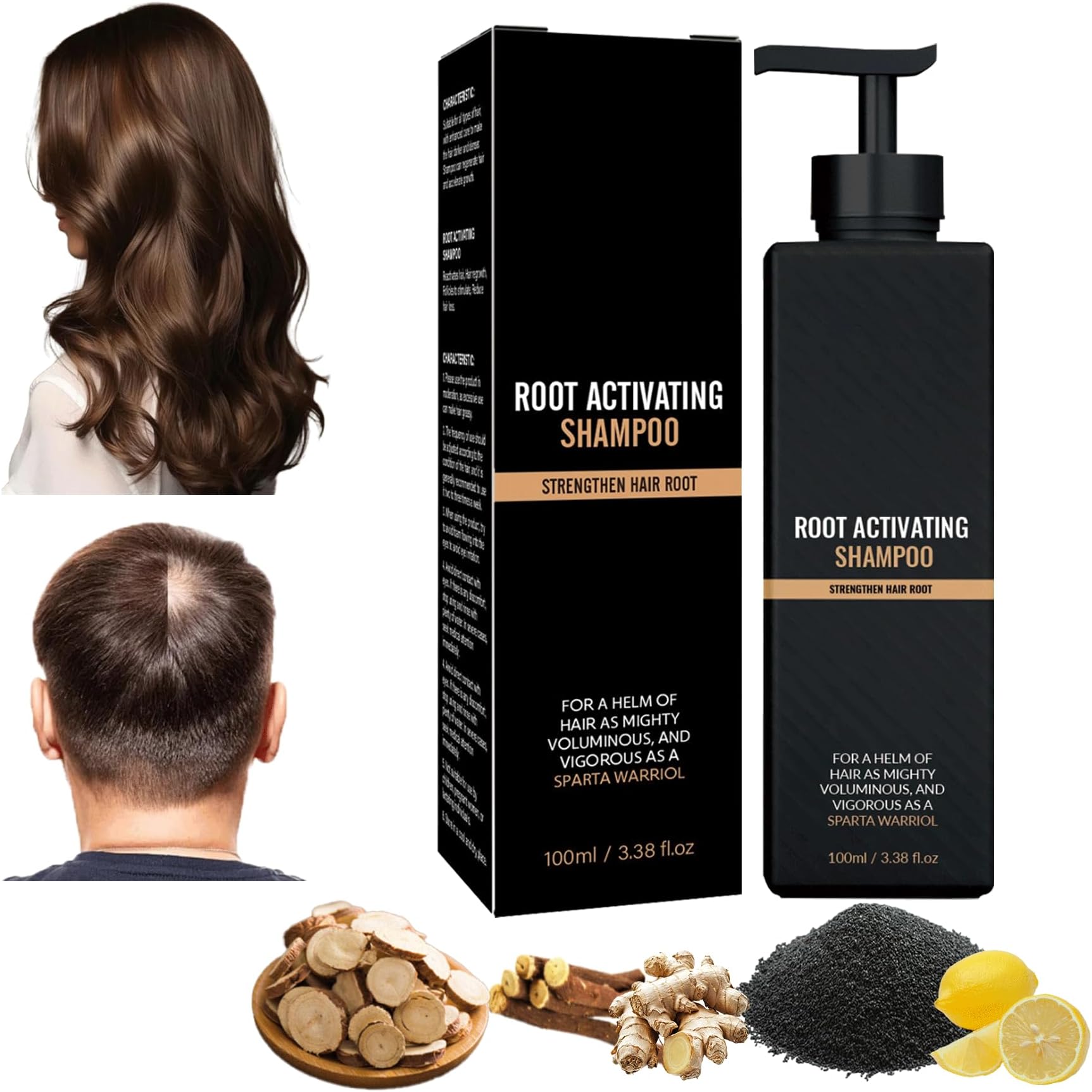 Amazon.com: Spartan Shampoo Root Activator Shampoo, Hair Loss Shampoo ...