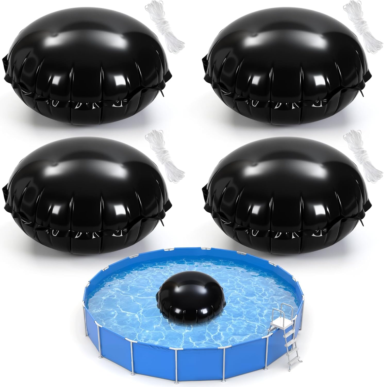 Amazon.com: Cinnvoice 4 Set 4 x 4 ft Pool Pillows for Above Ground Pool ...