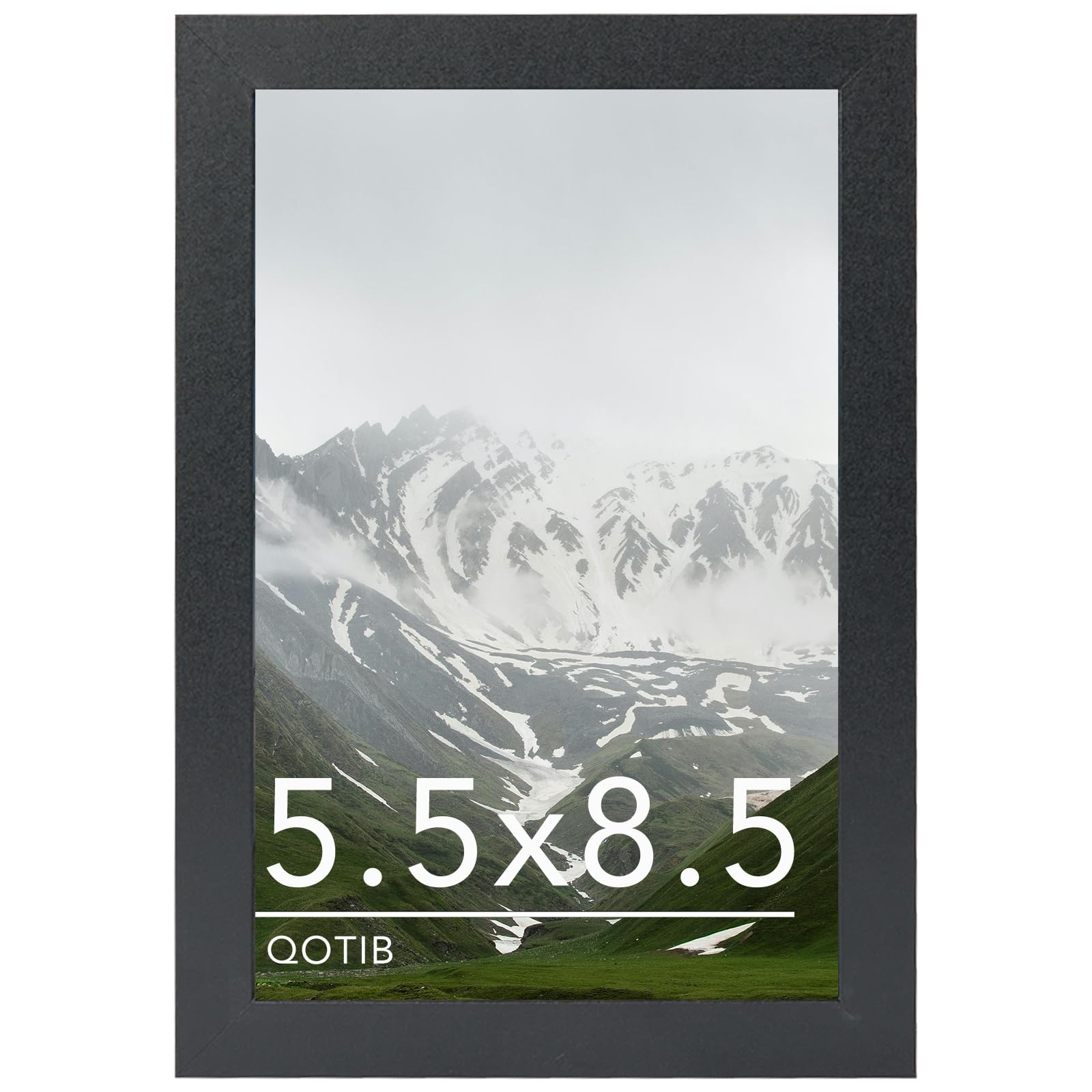 Amazon.com - QOTIB 5.5x8.5 Picture Frame Black for Wall Mounting or ...