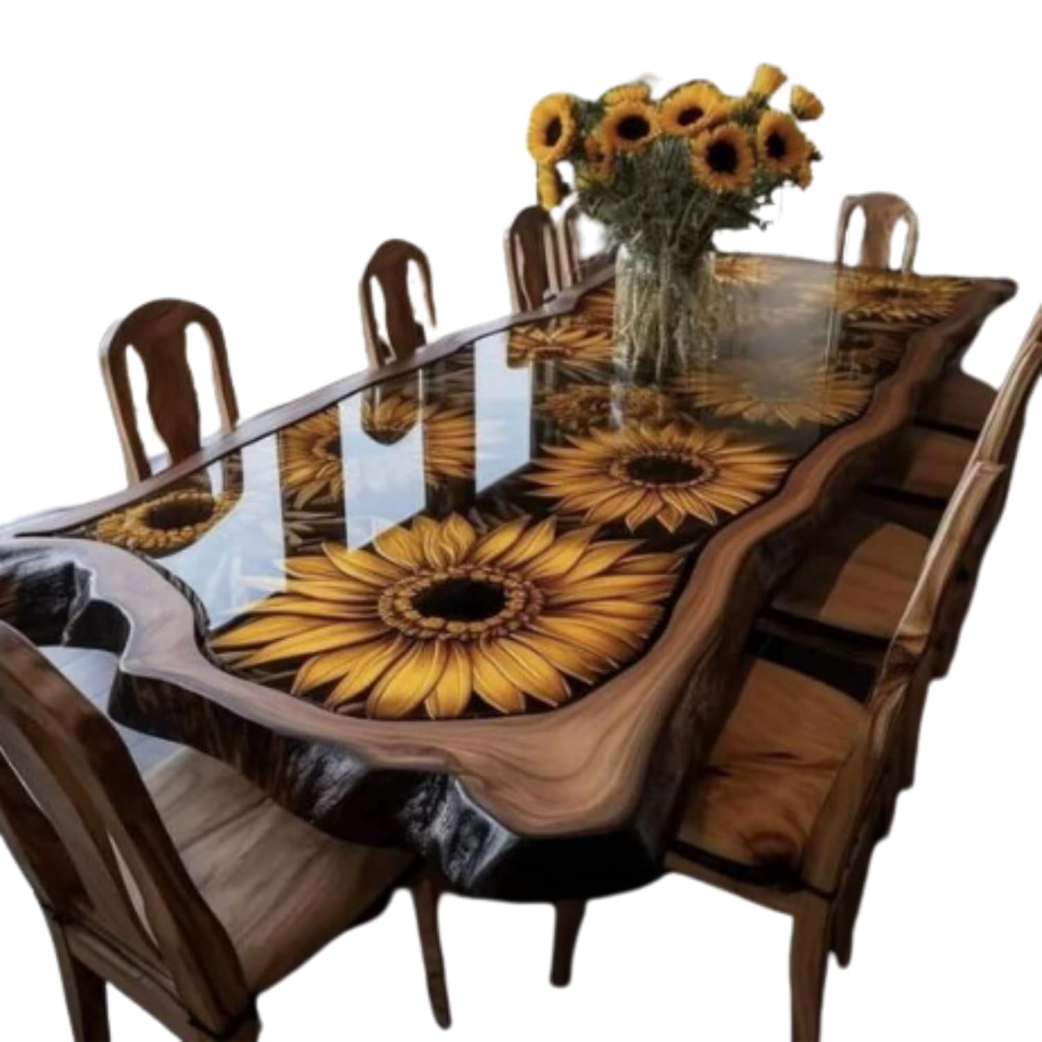 Amazon.com: Sunflower Table, Sunflower Decor Cofee Table, Farm House ...