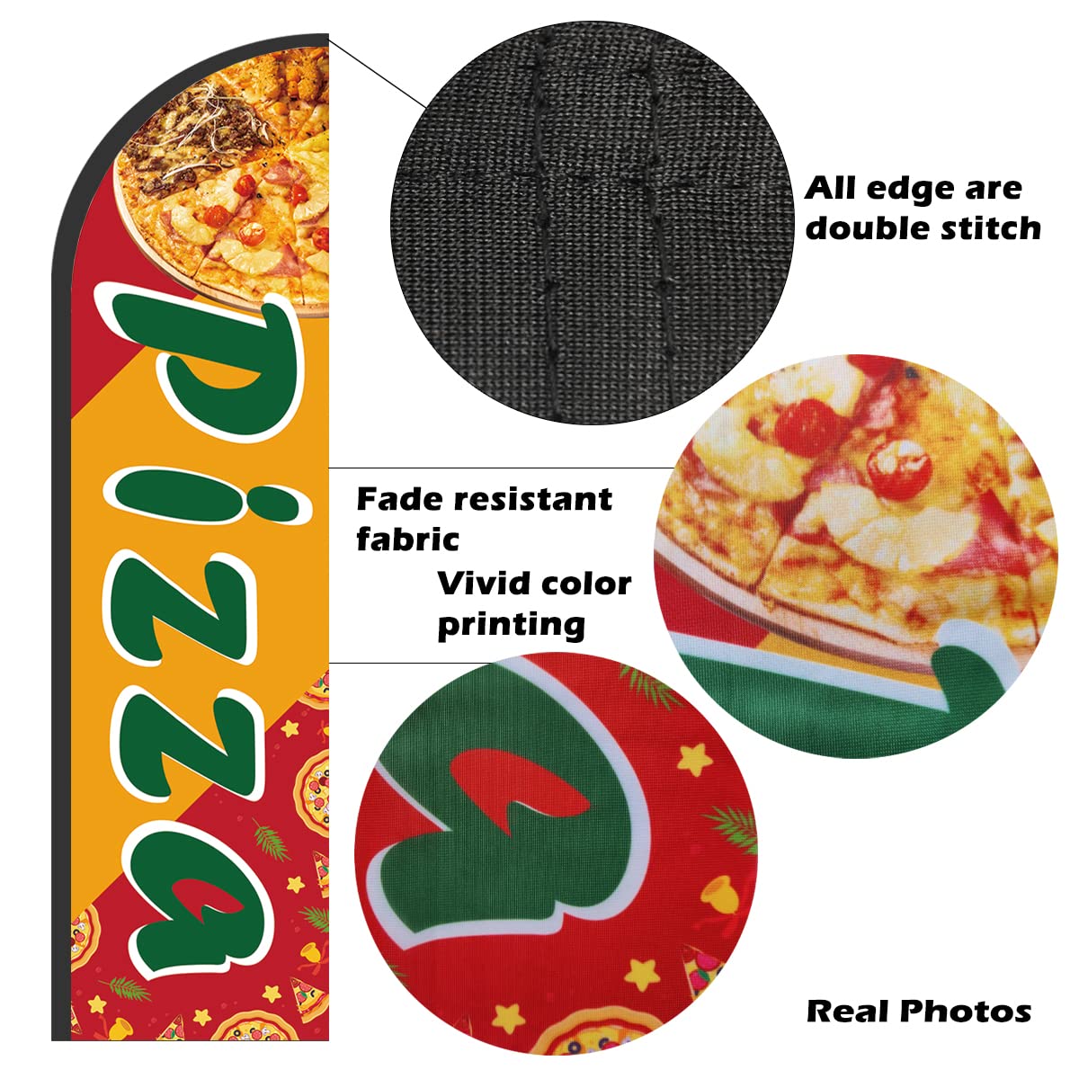 Pizza Feather Flag Pole Kit for Italy Food Shop Open,Restaurant ...