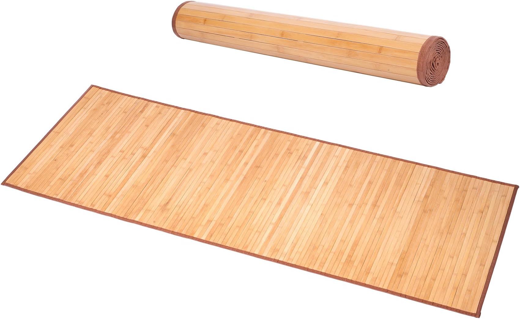 Amazon.com: COSTWAY Bamboo Area Rug, 5'x8' Natural Bamboo Floor Mat ...