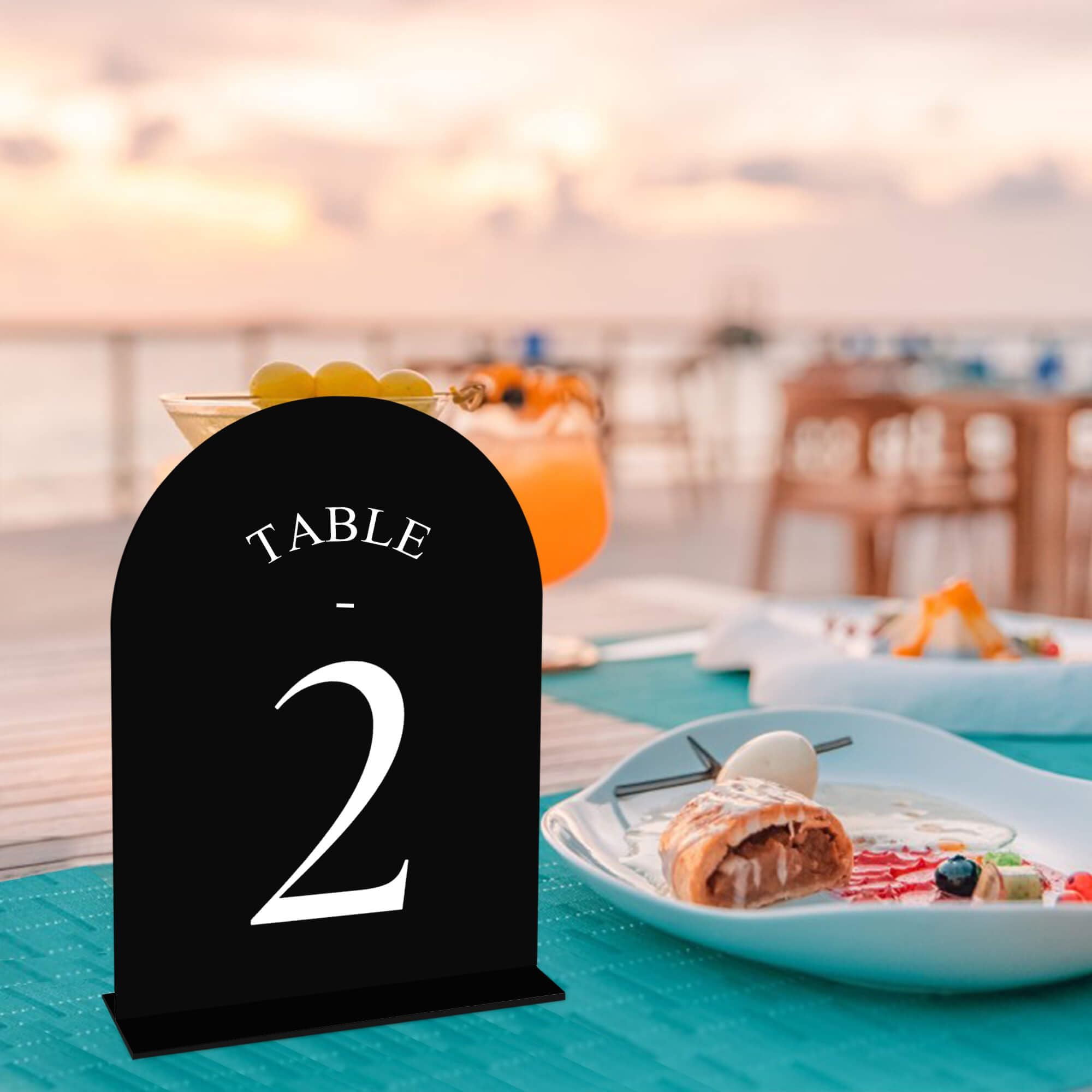20 Packs Black Table Number Holders - 5" X 7" Acrylic Sign Table ...