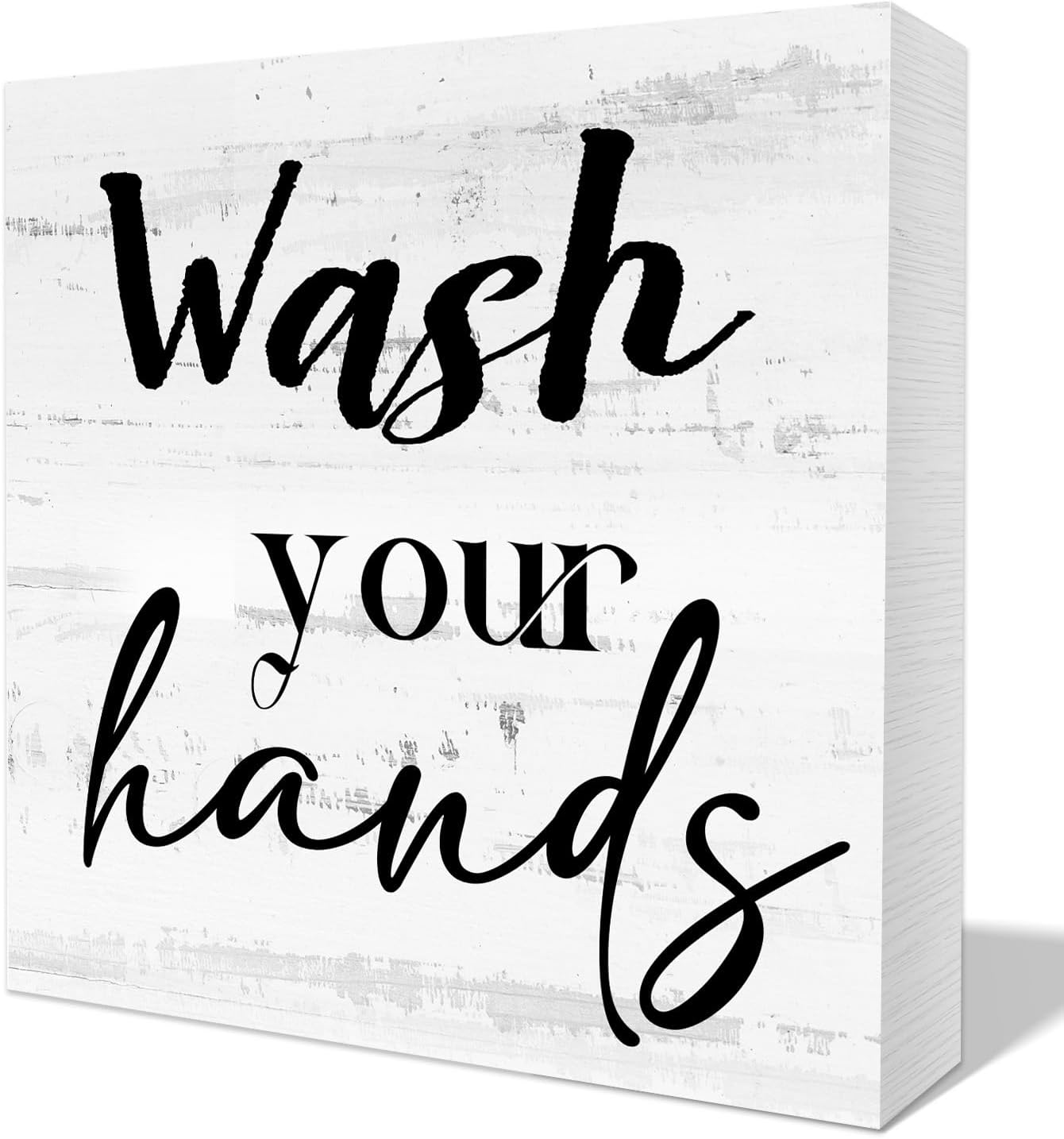 Amazon.com : Bathroom Decor, Decorative Plaques with Wooden Stand, Desk ...