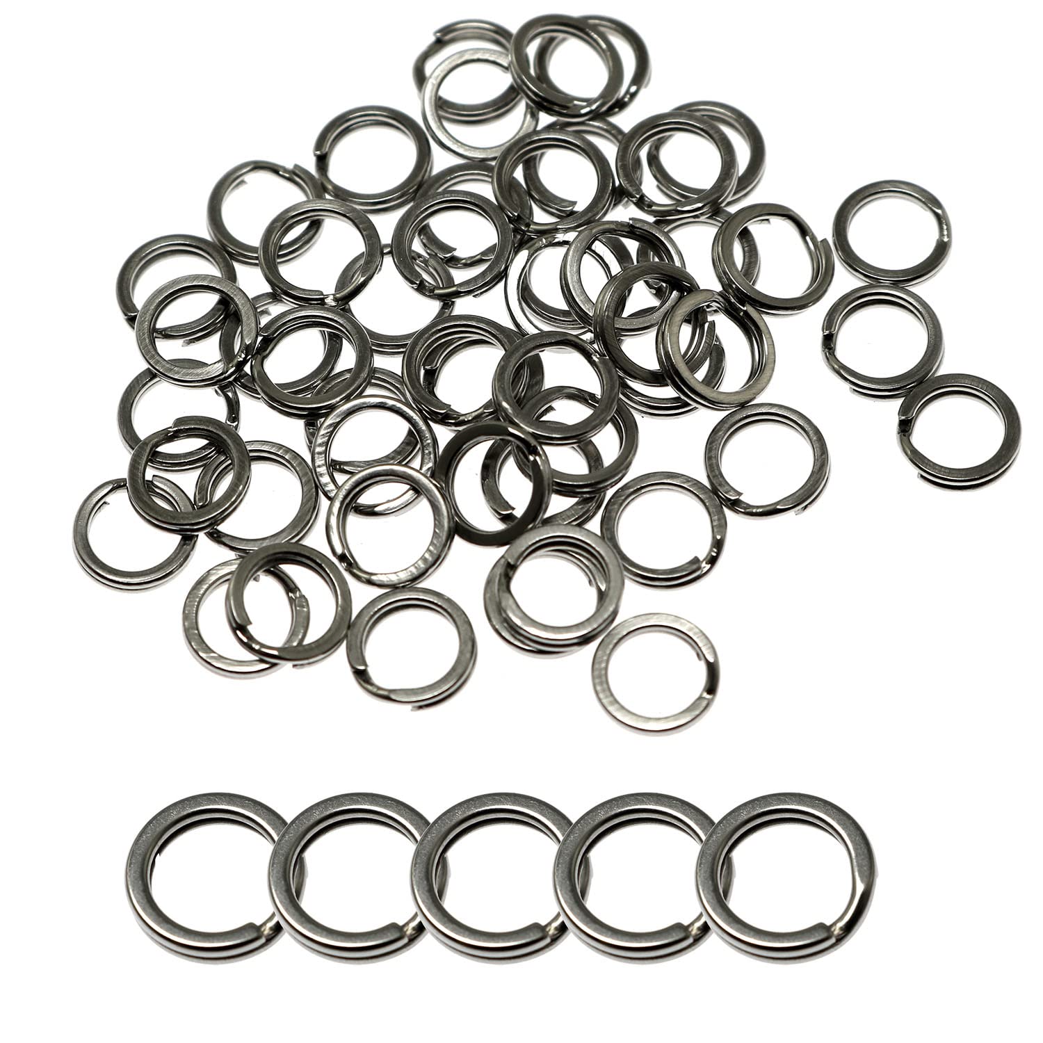 DZS ELEC Fishing Split Ring 100PCS 3# 38 Pounds / 17 Kilograms ...