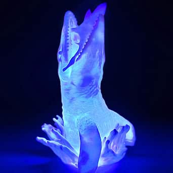 ShoeBox Lighting 3D Printed Mosasaurus Accent Lamp - Multi-Color Remote ...