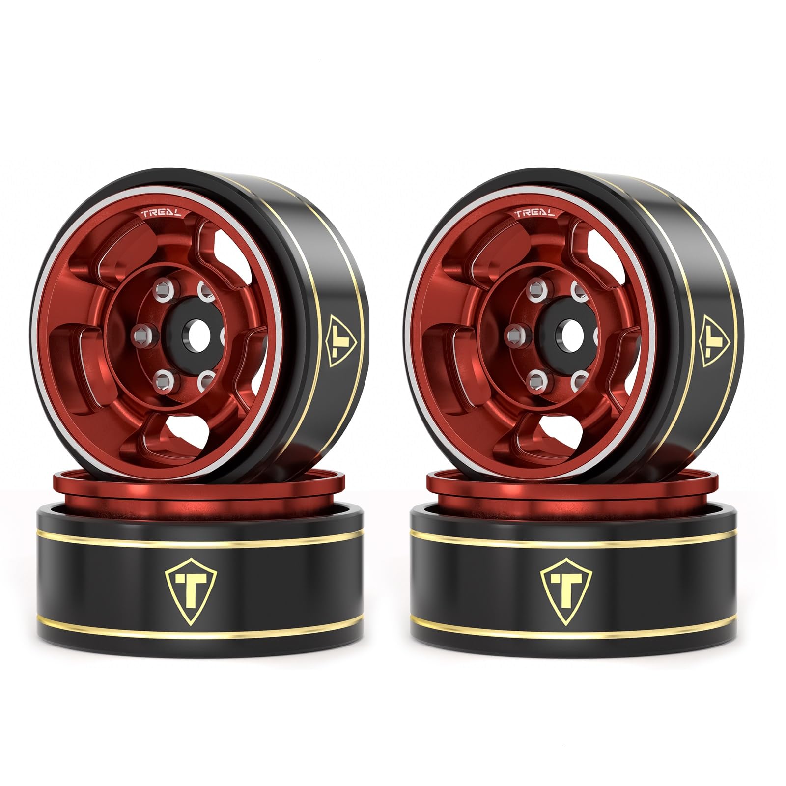 Amazon.com: TREAL 1.0 Aluminum Beadlock Wheels Five Spoke Classic Wheel ...