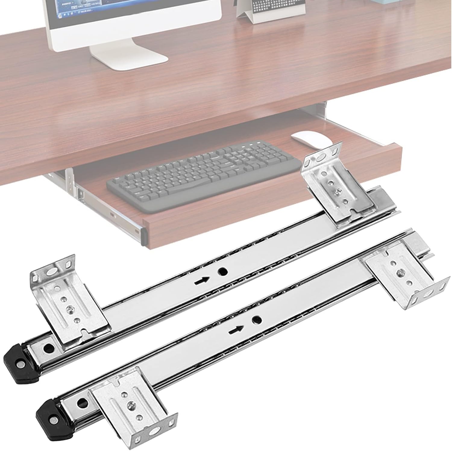 Amazon.com: 14in Heavy Duty Drawer Slides, Runners For Under Desk ...