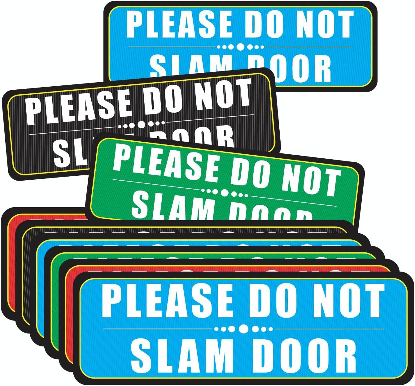 Buy Do Not Slam Door Sign Sticker - (Pack of 12) 6 x 2 Large Laminated ...
