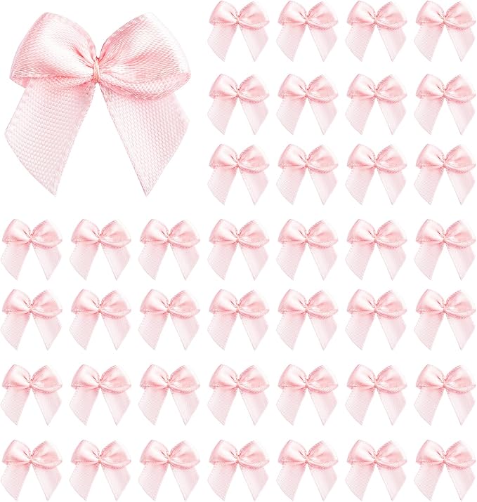 Amazon.com: Gootaimi 100 Pcs Pink Bows, 1 Inch Mini Bows for Crafts ...