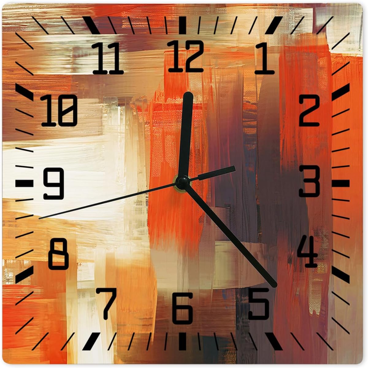 Amazon.com: Burnt Orange Square Wall Clock - 10 Inch Kitchen Clocks ...