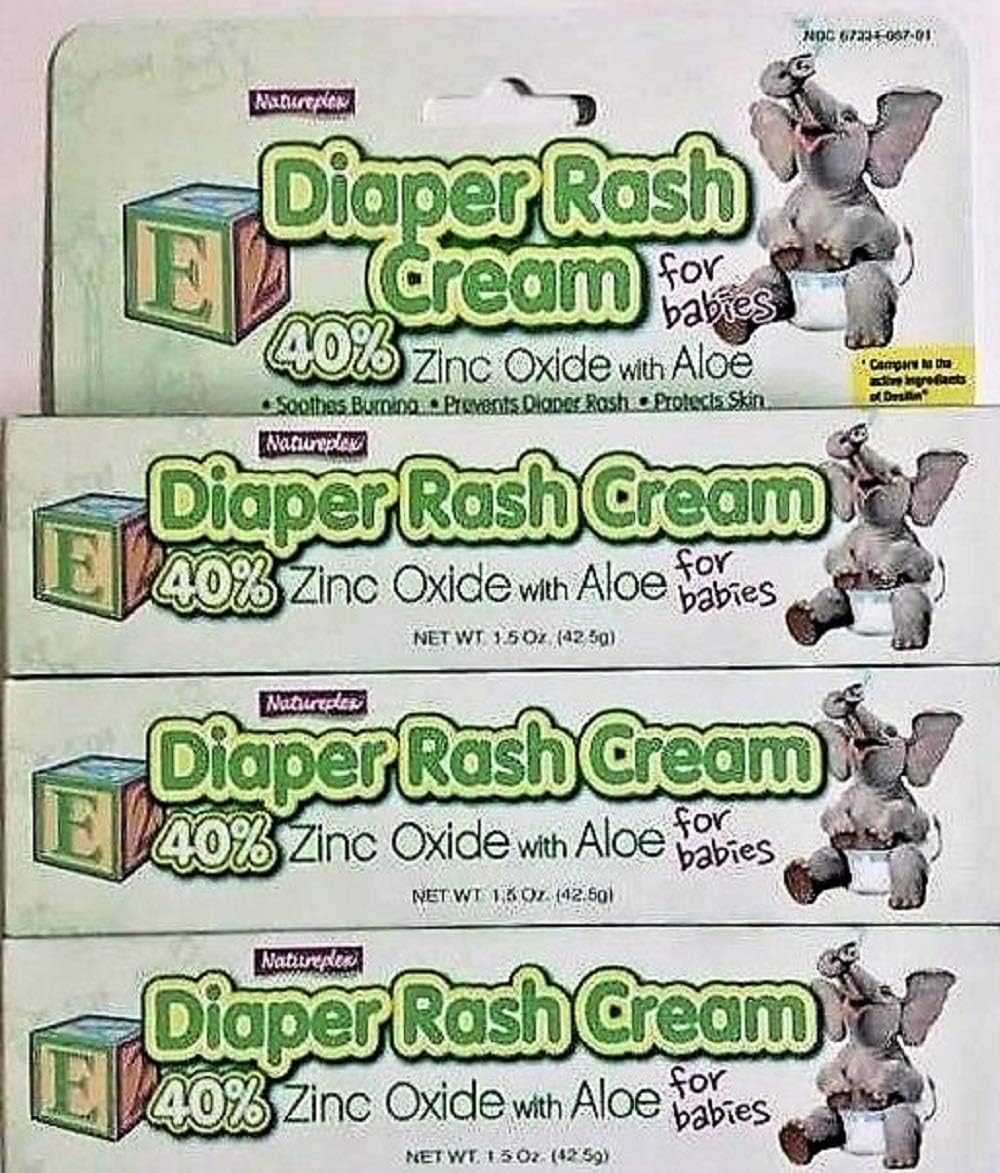 Amazon.com: Natureplex Diaper Rash Cream with Zinc Oxide and Aloe, 3-ct ...