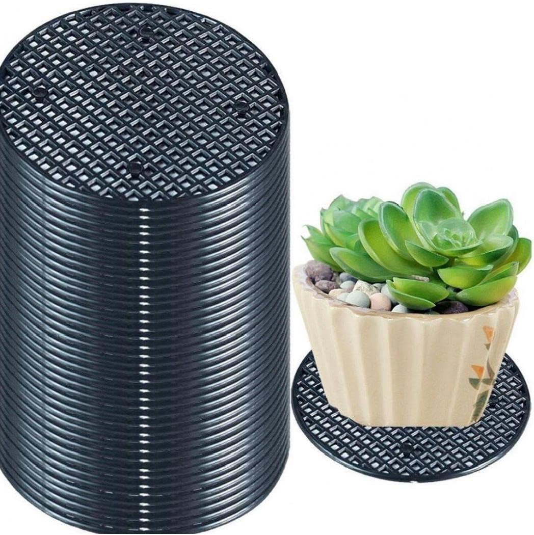 Garden Drainage Mesh, 4.5cm Flower Pot Hole Mesh Pad, 10 Pcs Round Pot ...