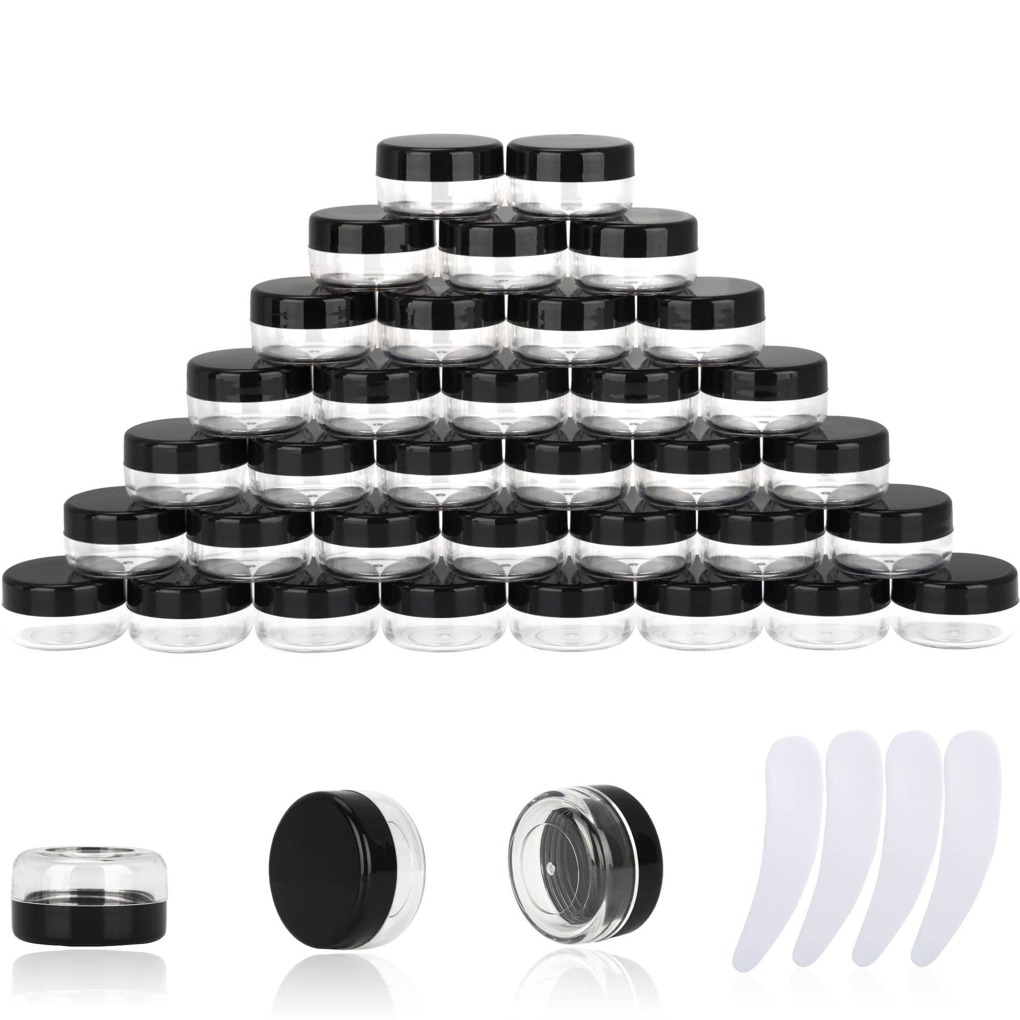 Amazon.com: 50PCS 10 Gram Sample Containers, 10ml Empty Jars with Lids ...