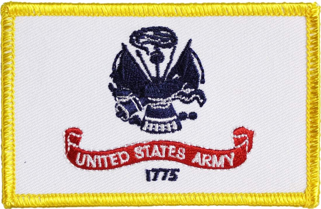 Amazon.com: Army - Military Rectangular Patch (Gold Border) : Clothing ...