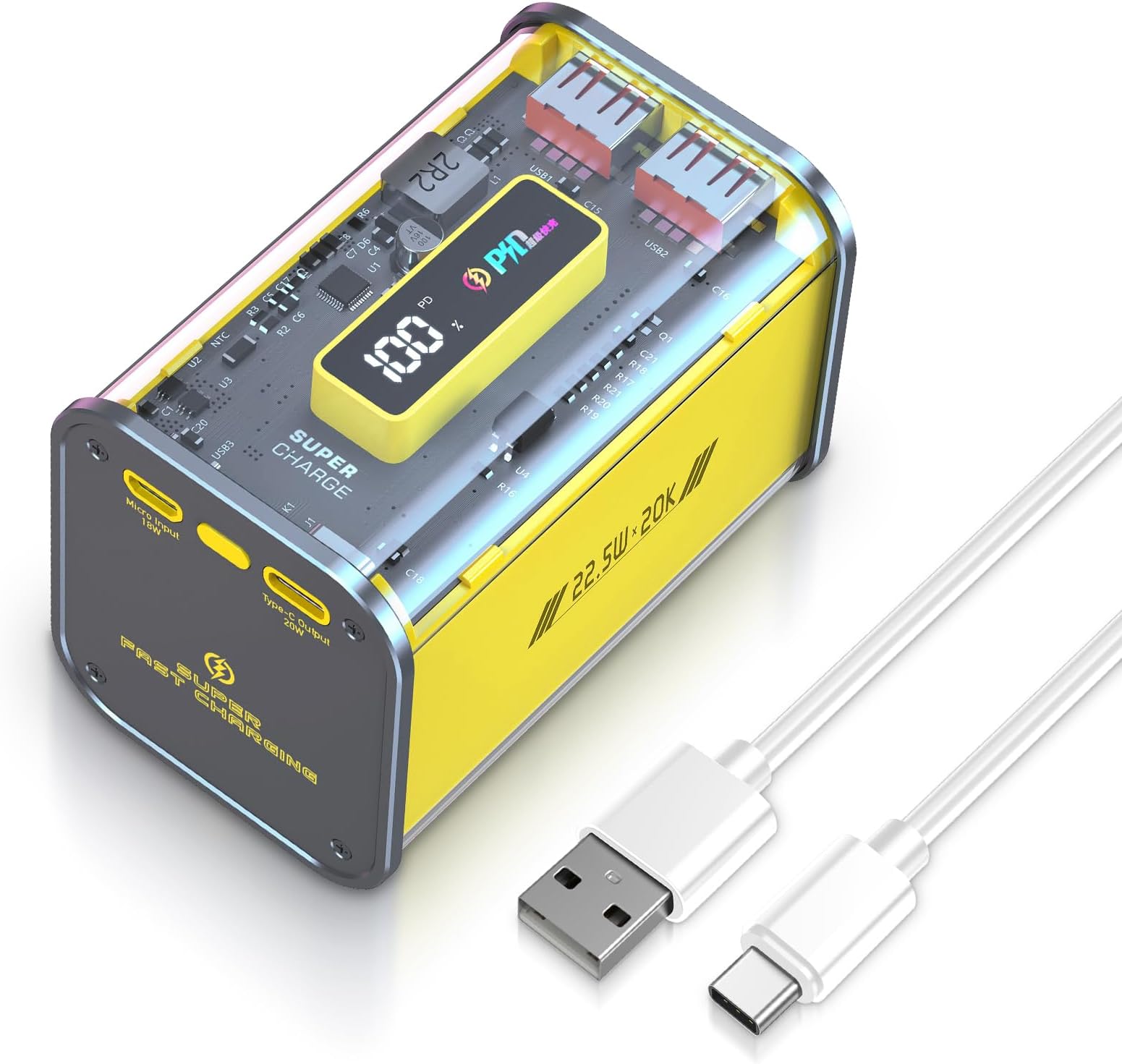 Shargeek Storm 2, 100 W Laptop-Power Bank, 25600 mAh, weltweit erste ...