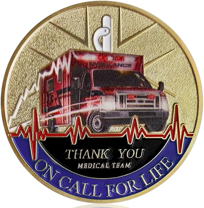Amazon.com: Medical Services EMT/EMS Challenge Coin Paramedic's Prayer ...