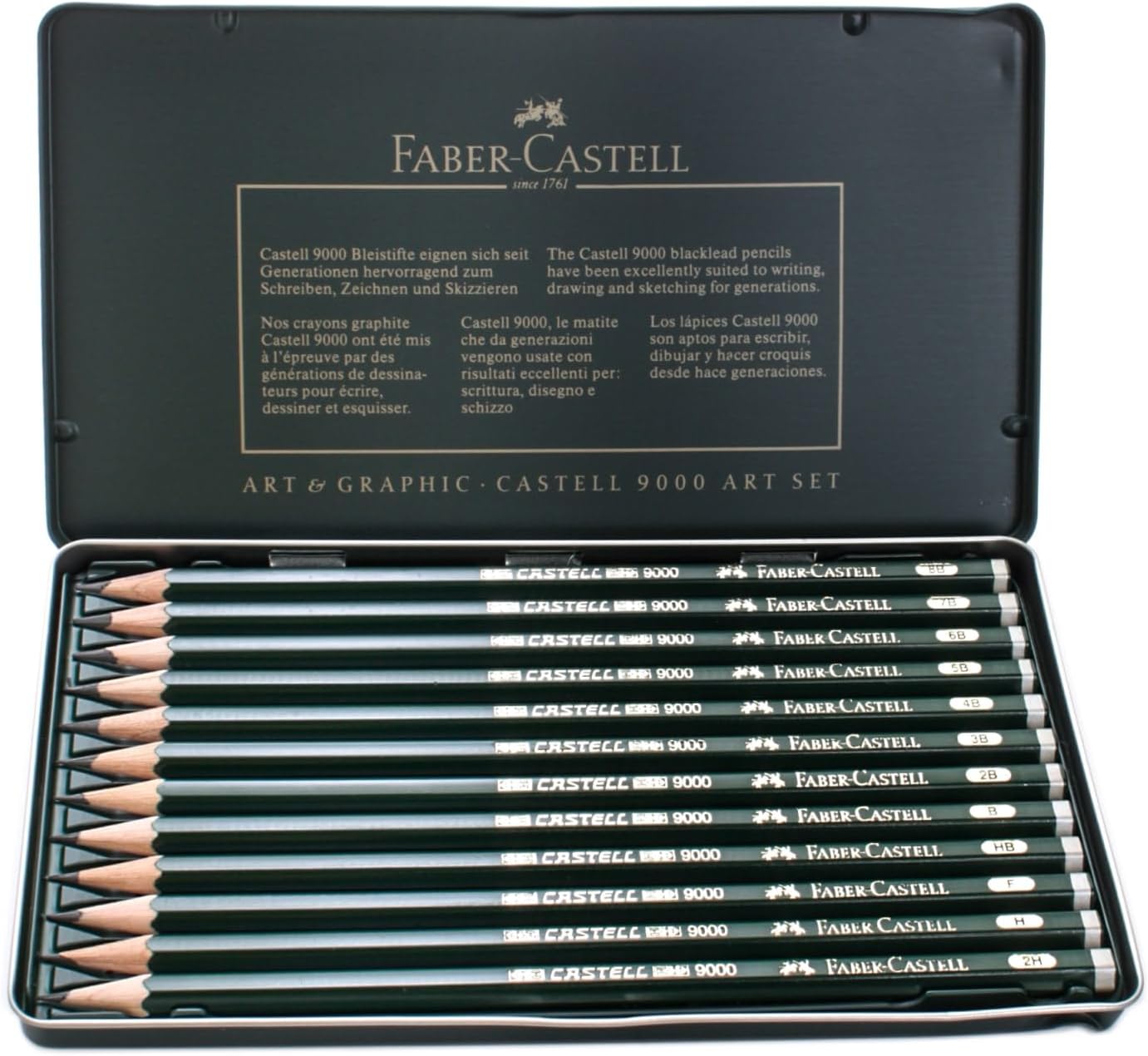 Faber-Castell 9000 Art Set 12 x Pencils : Amazon.co.uk: Stationery ...