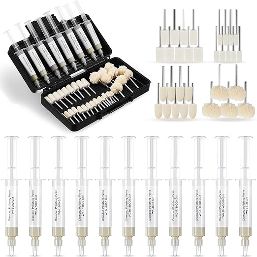 Swiffen 47 Pcs Diamond Polishing Compound Kit, 36 Grinding Buffing Bits ...