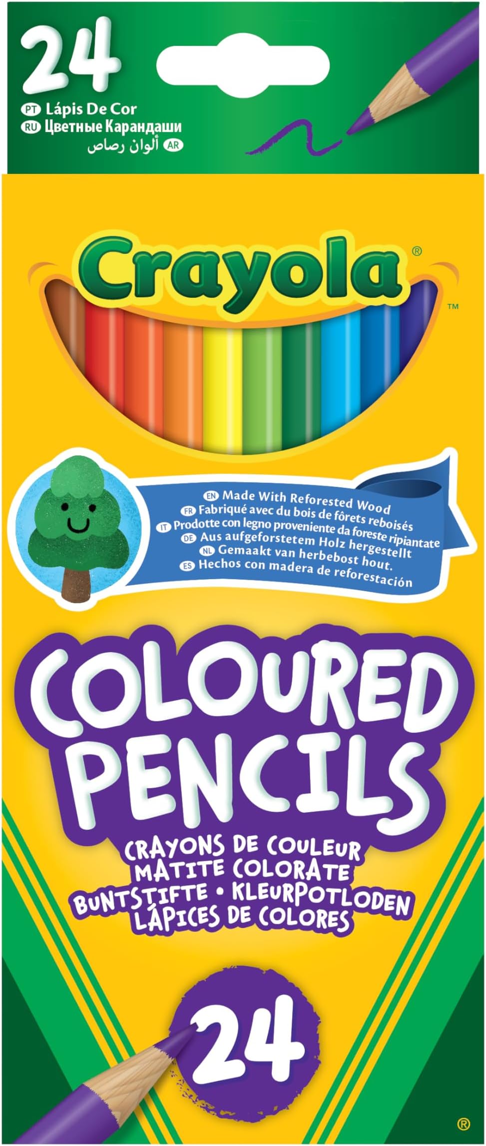 Amazon.com: CRAYOLA Colouring Pencils - Assorted Colours (Pack of 24 ...