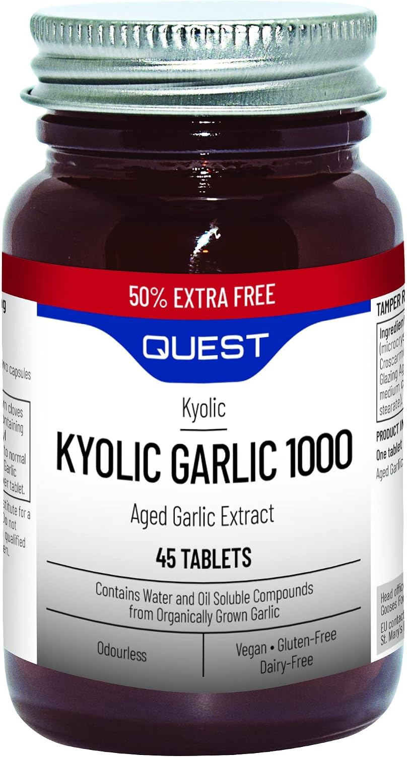 Quest - 45x Kyolic Garlic Tablets. High Strength 1000mg Odourless Aged ...